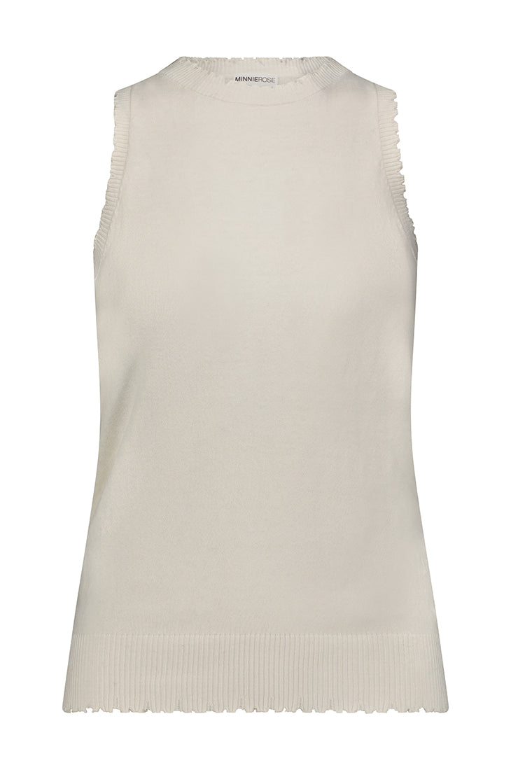 Cotton Cashmere Frayed Tank – Minnie Rose