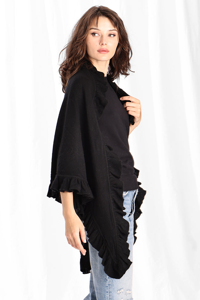 Cashmere Ruffle Shawl – Minnie Rose