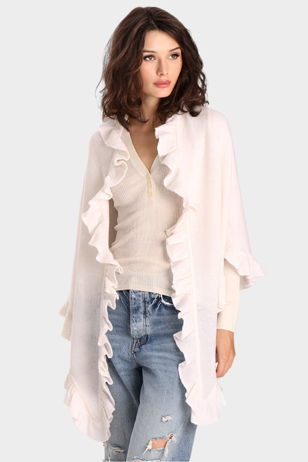 Cashmere Ruffle Shawl – Minnie Rose