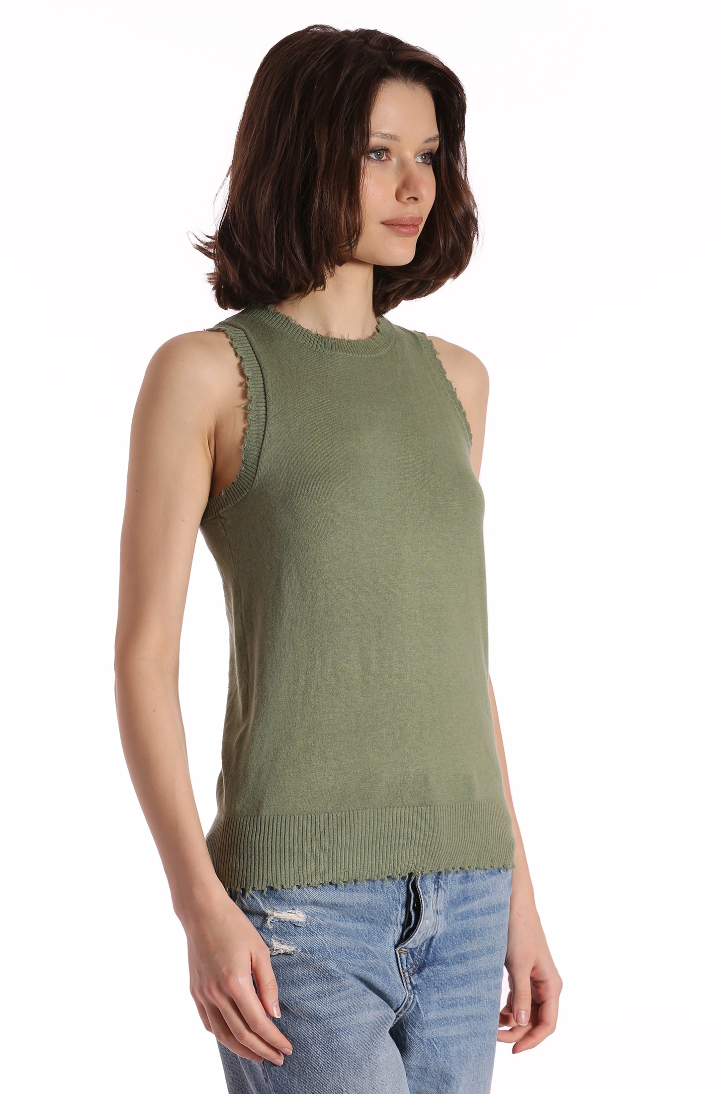 Cotton Cashmere Frayed Tank – Minnie Rose